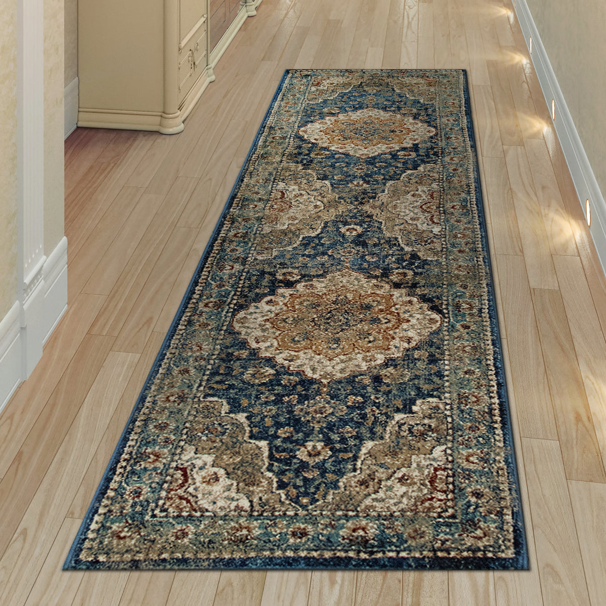 Liora Manne Ashford Medallion Indoor Area Rug Blue – The Rug Department